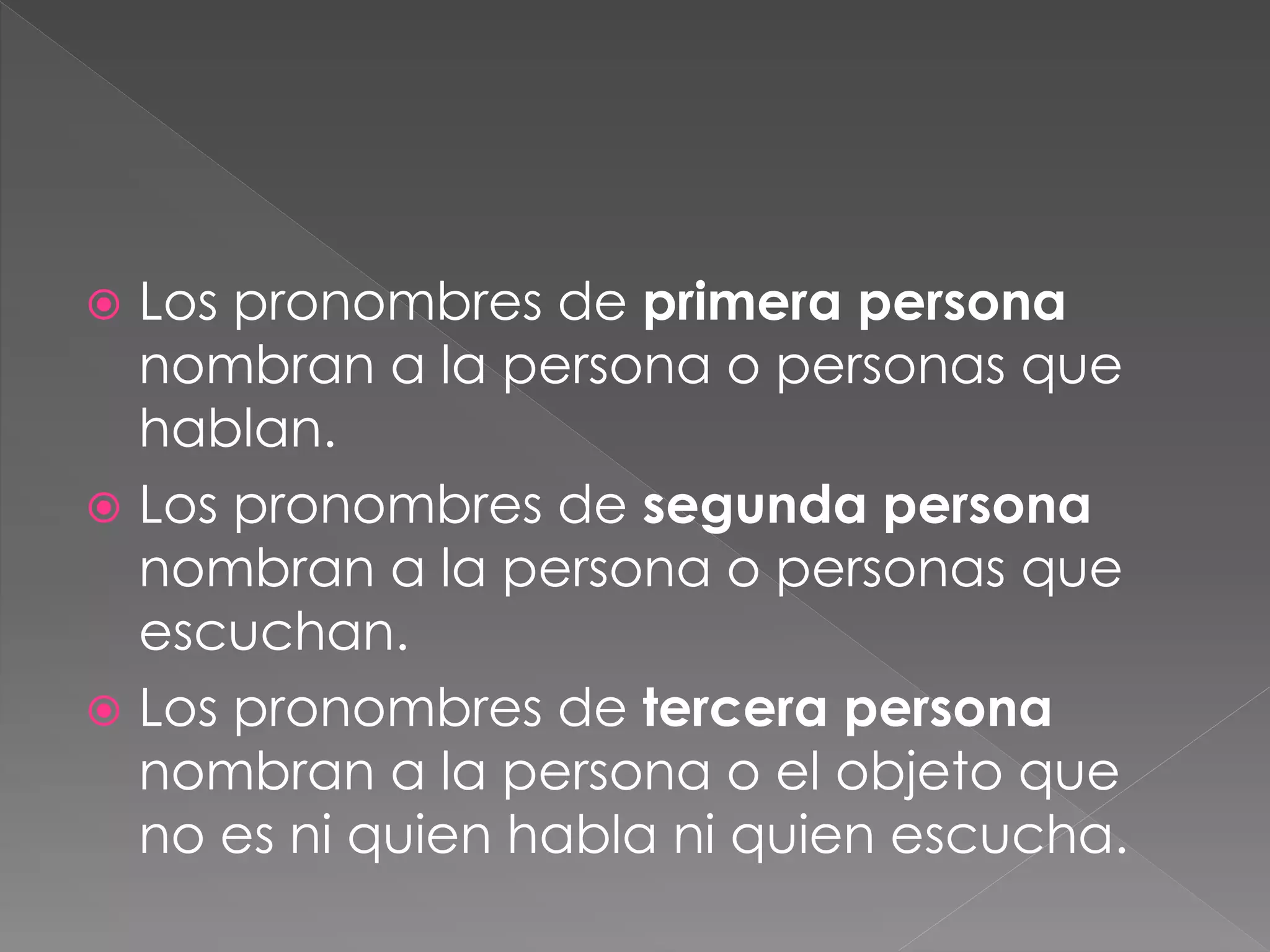 Los pronombres personales | PPTX