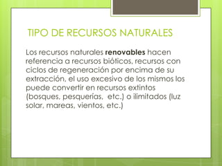 Los recursos naturales | PPTX