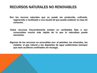 Los recursos naturales | PPTX