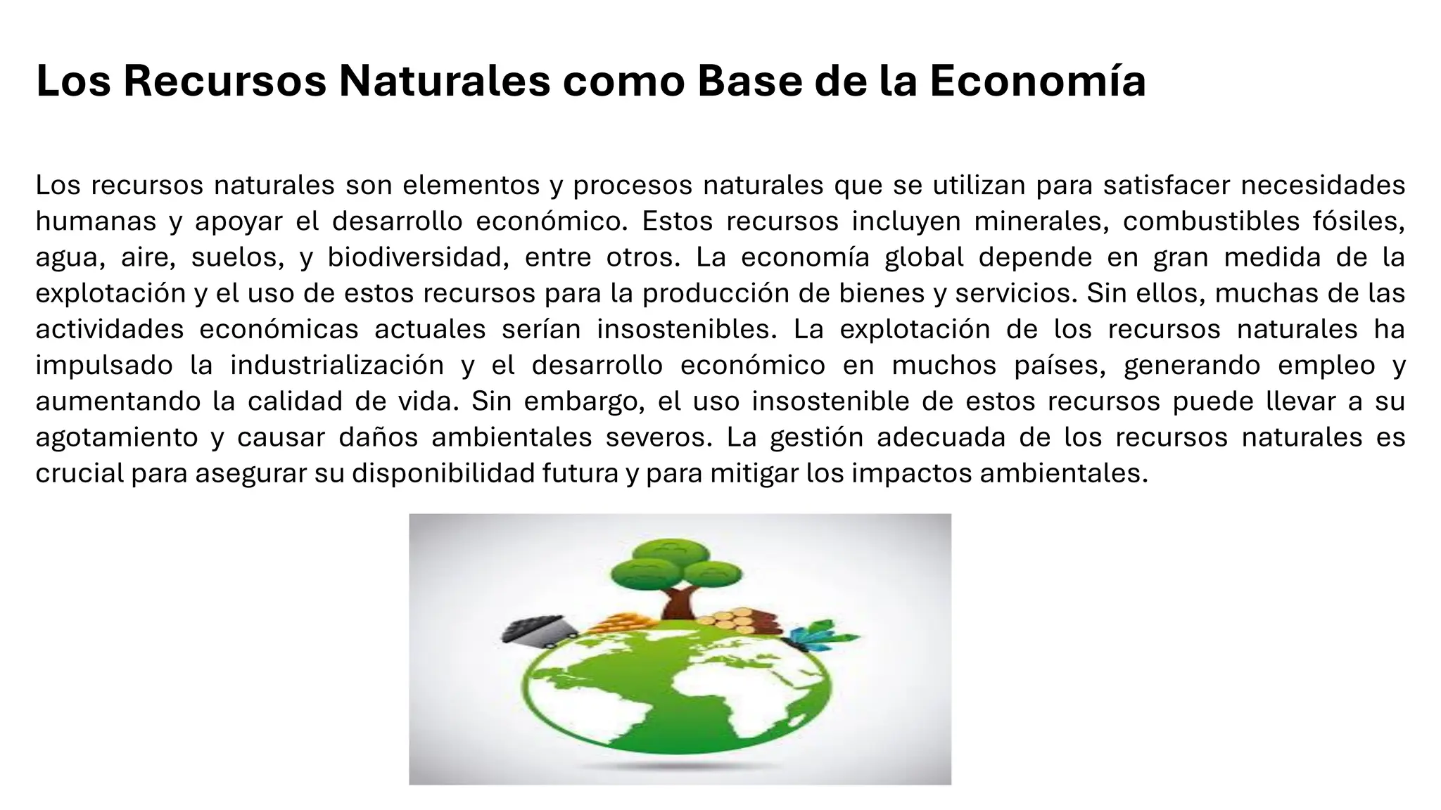 Los Recursos Naturales como Base de la Economía | PDF