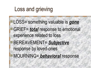 Loss And Grief | PPT