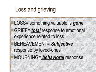 Loss And Grief | PPT