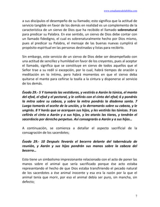 Éxodo 29 La consagración de los sacerdotes | PDF