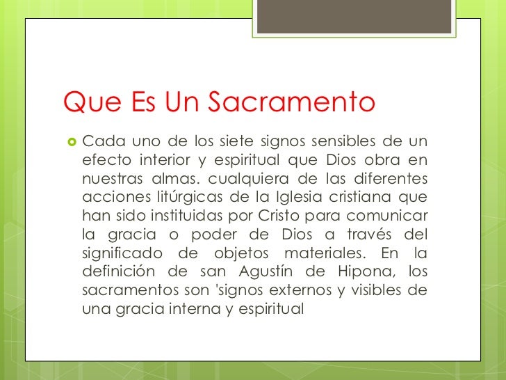 Los sacramentos