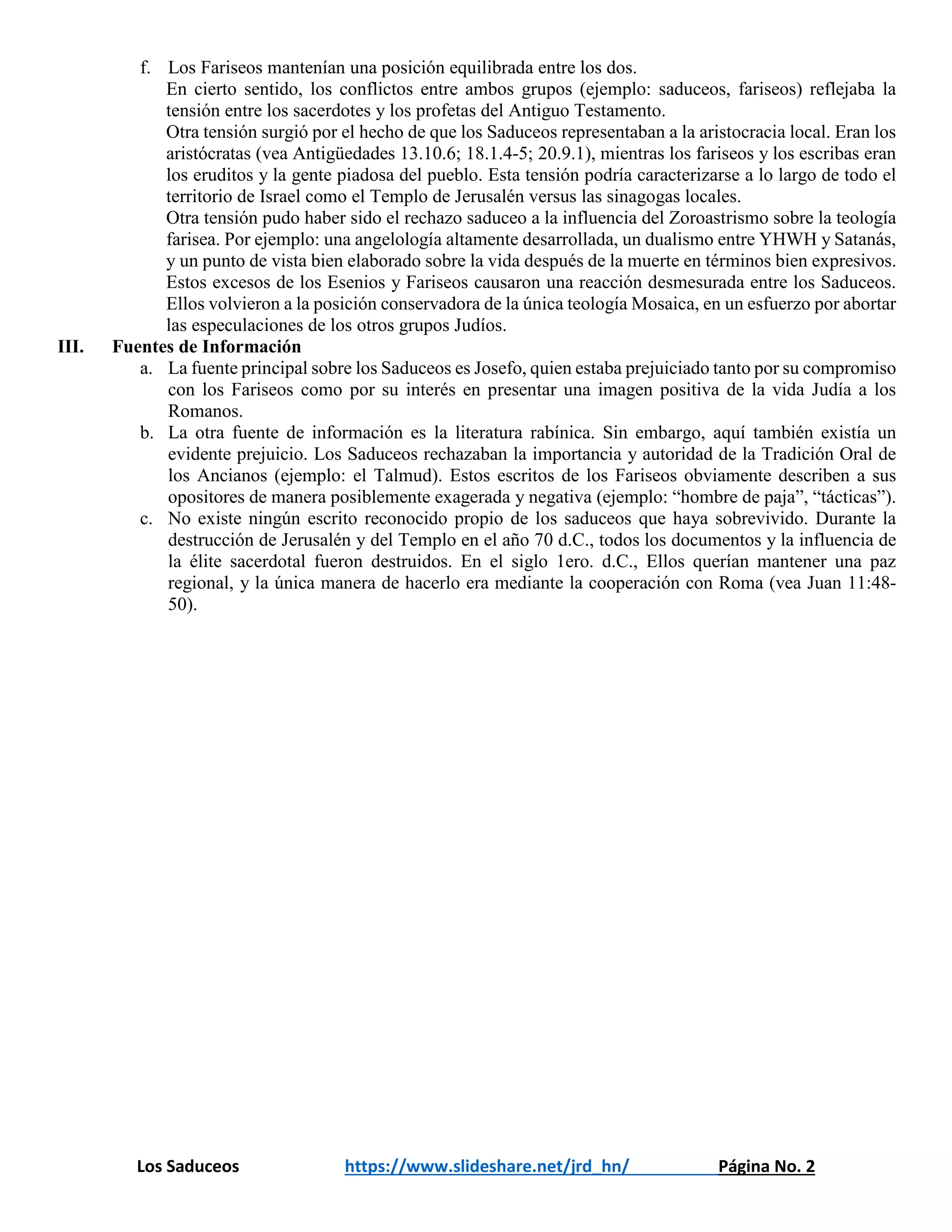 Los saduceos | PDF