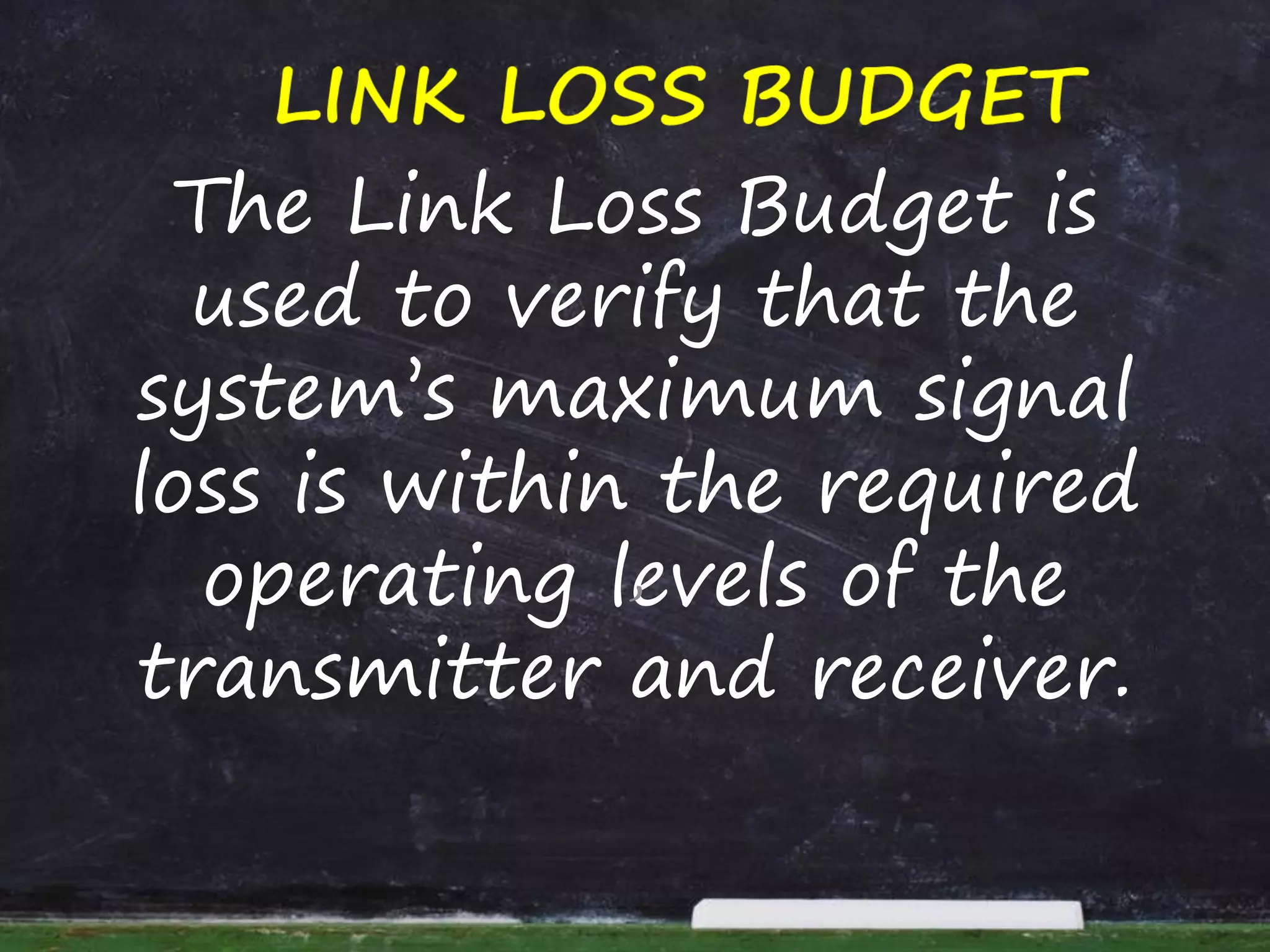 fiber link Loss budget | PPT