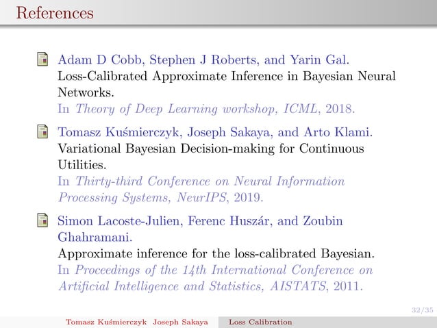 Loss Calibrated Variational Inference | PPT