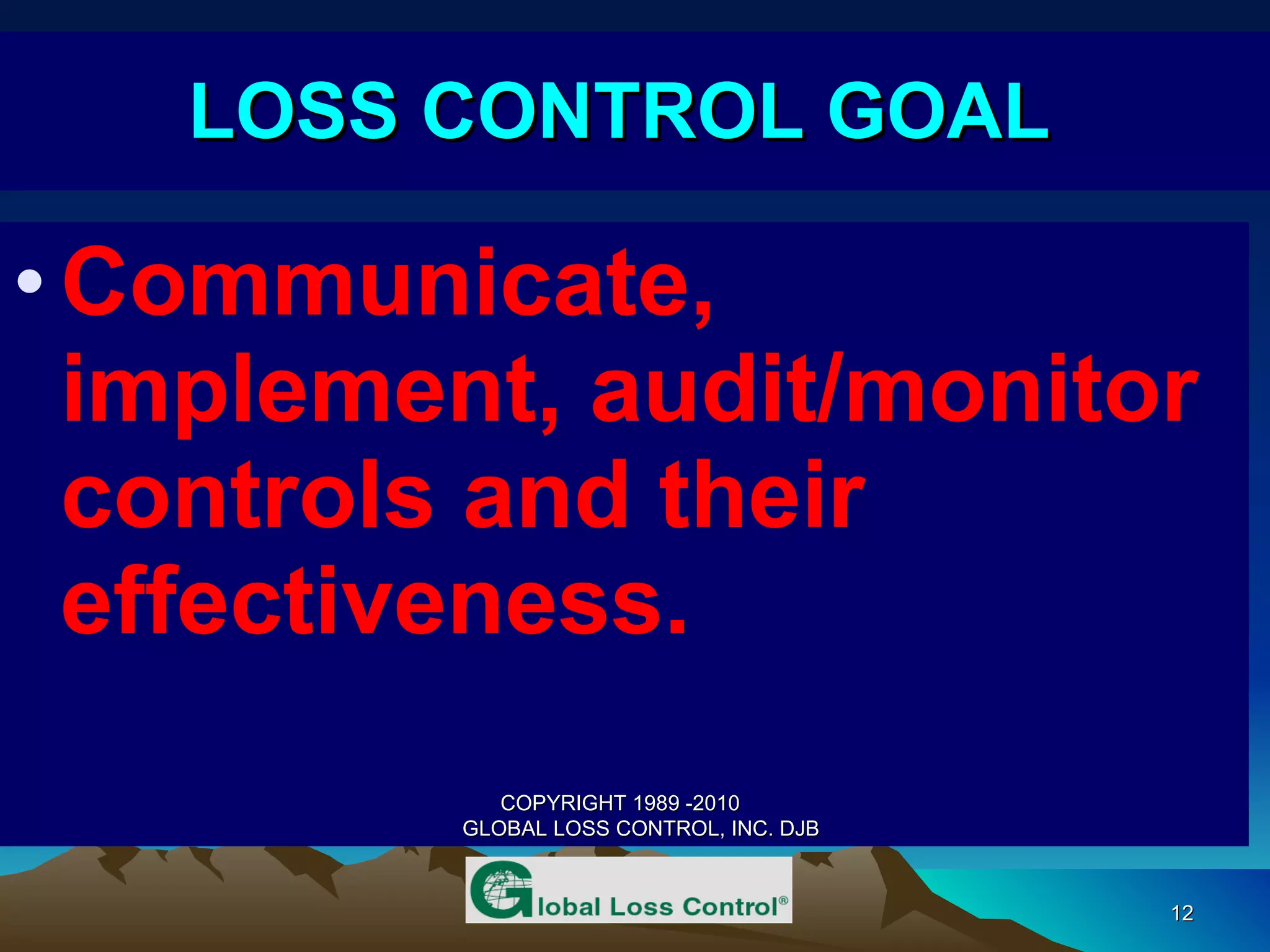 Loss Control Program Fundamentals | PPT