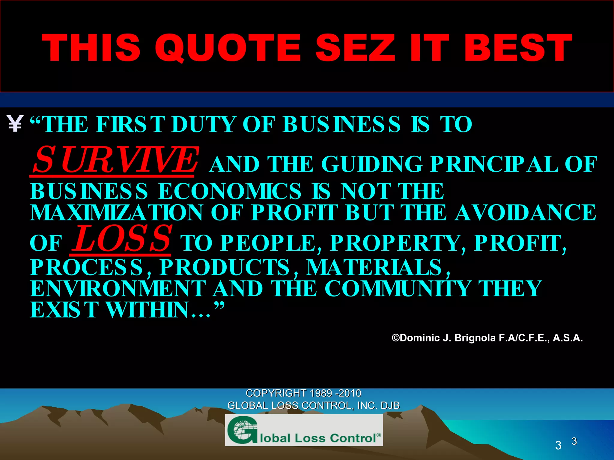 Loss Control Program Fundamentals | PPT