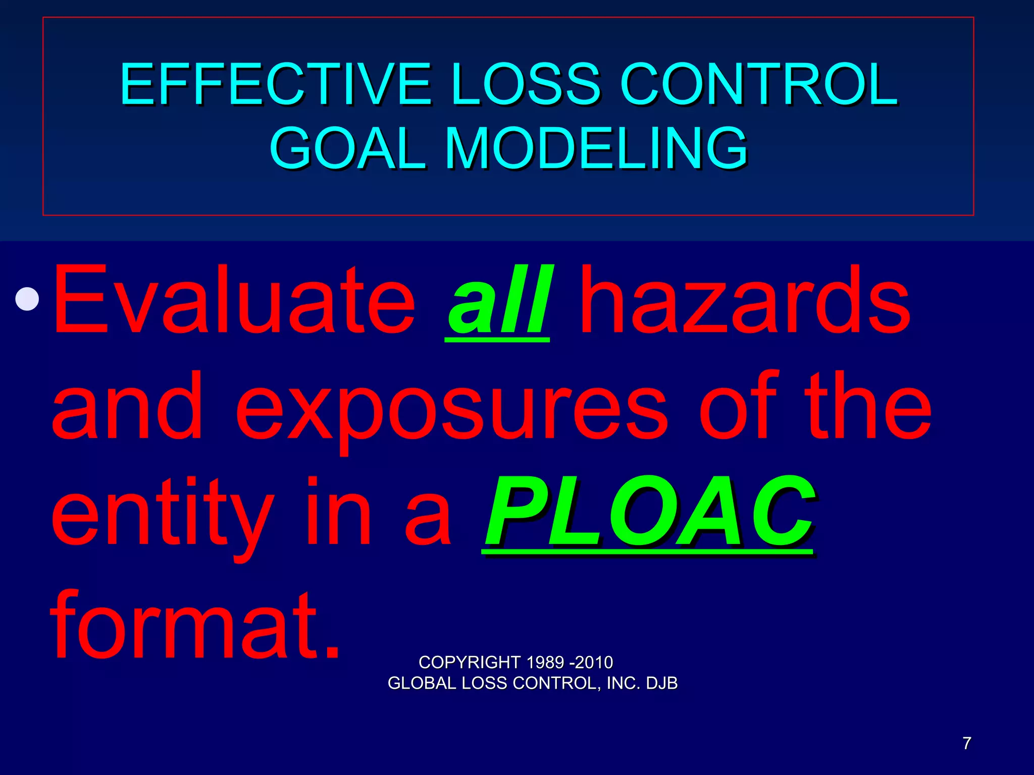 Loss Control Program Fundamentals | PPT