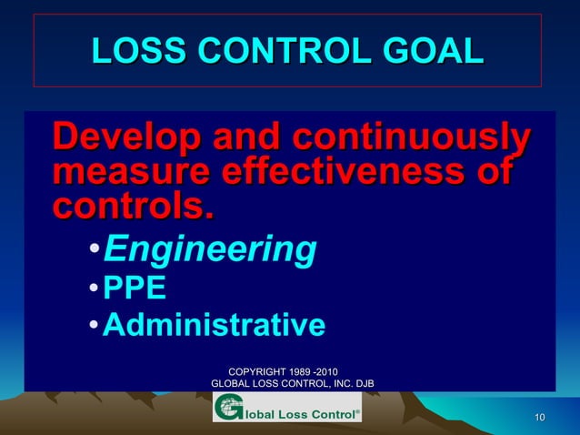 Loss Control Program Fundamentals | PPT | Business Accounting & Finance ...