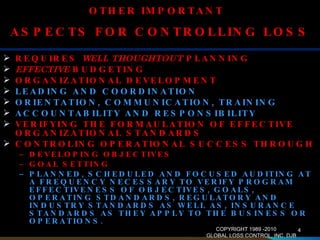 Loss Control Program Fundamentals | PPT