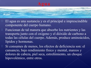 Los seis nutrientes esenciales | PPT
