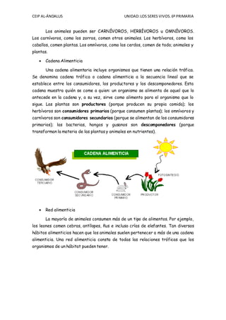 Los seres vivos | DOCX