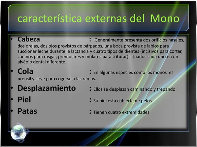 Los seres vivos el mono | PPTX