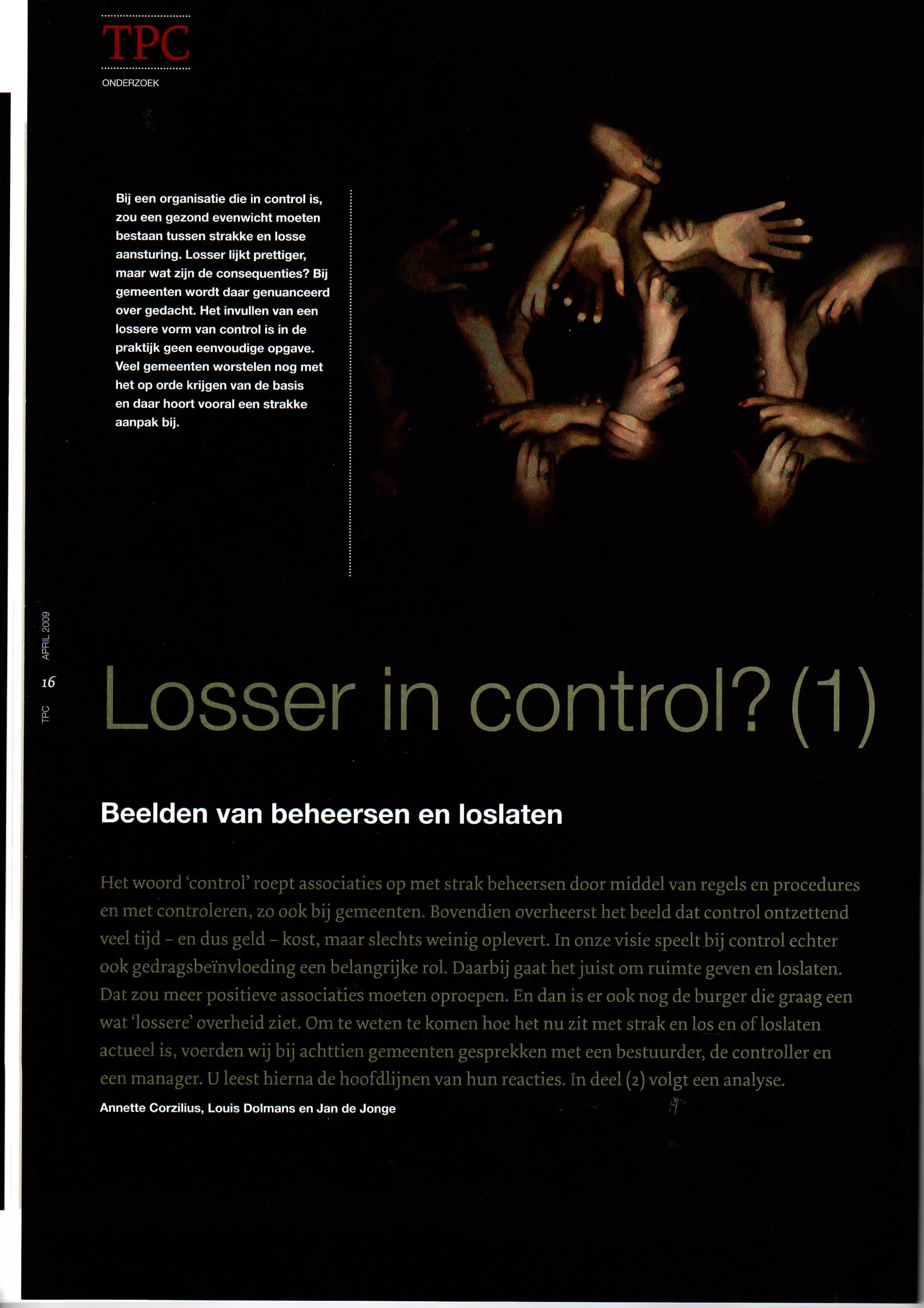 Beelden van beheersen en loslaten | PDF