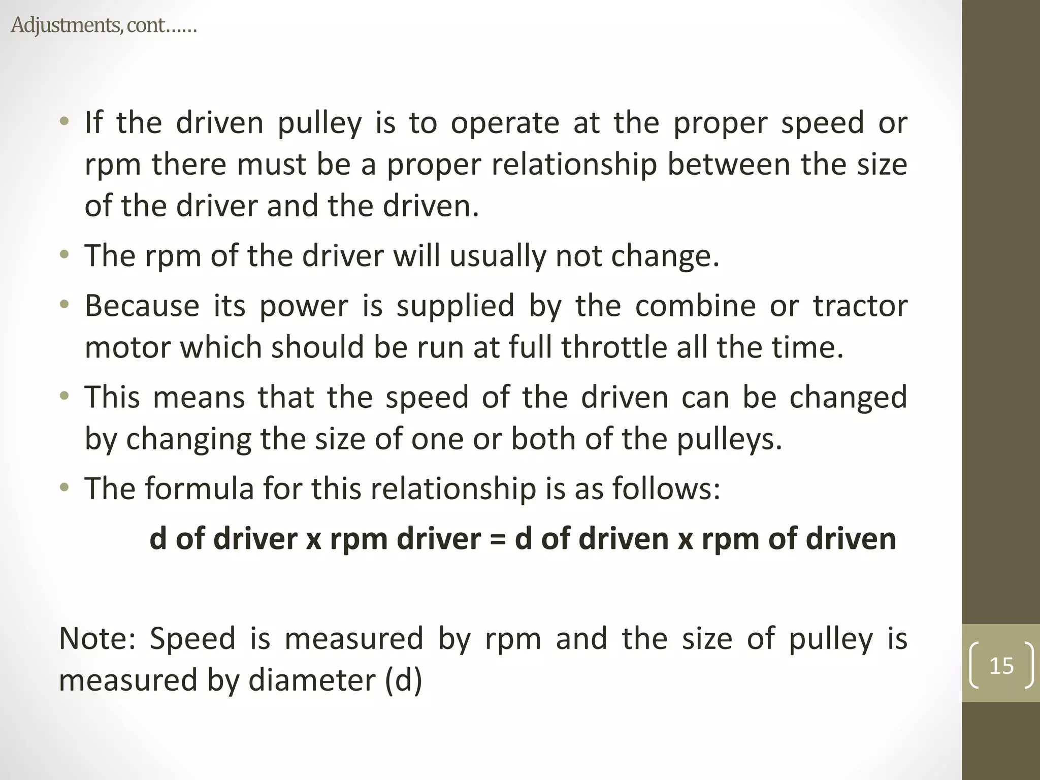 Losses and adjustment in combine harvester | PPTX