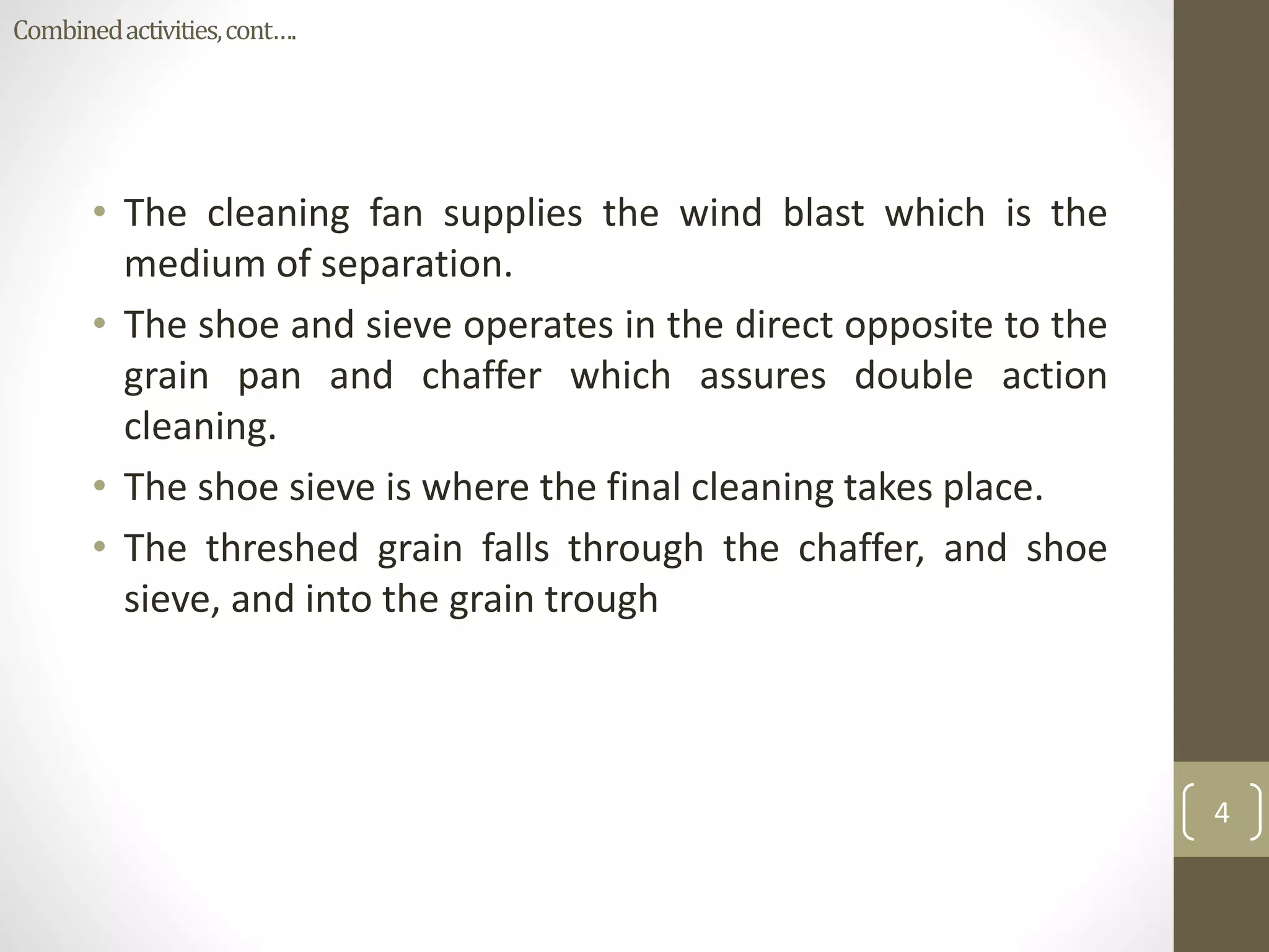 Losses and adjustment in combine harvester | PPTX