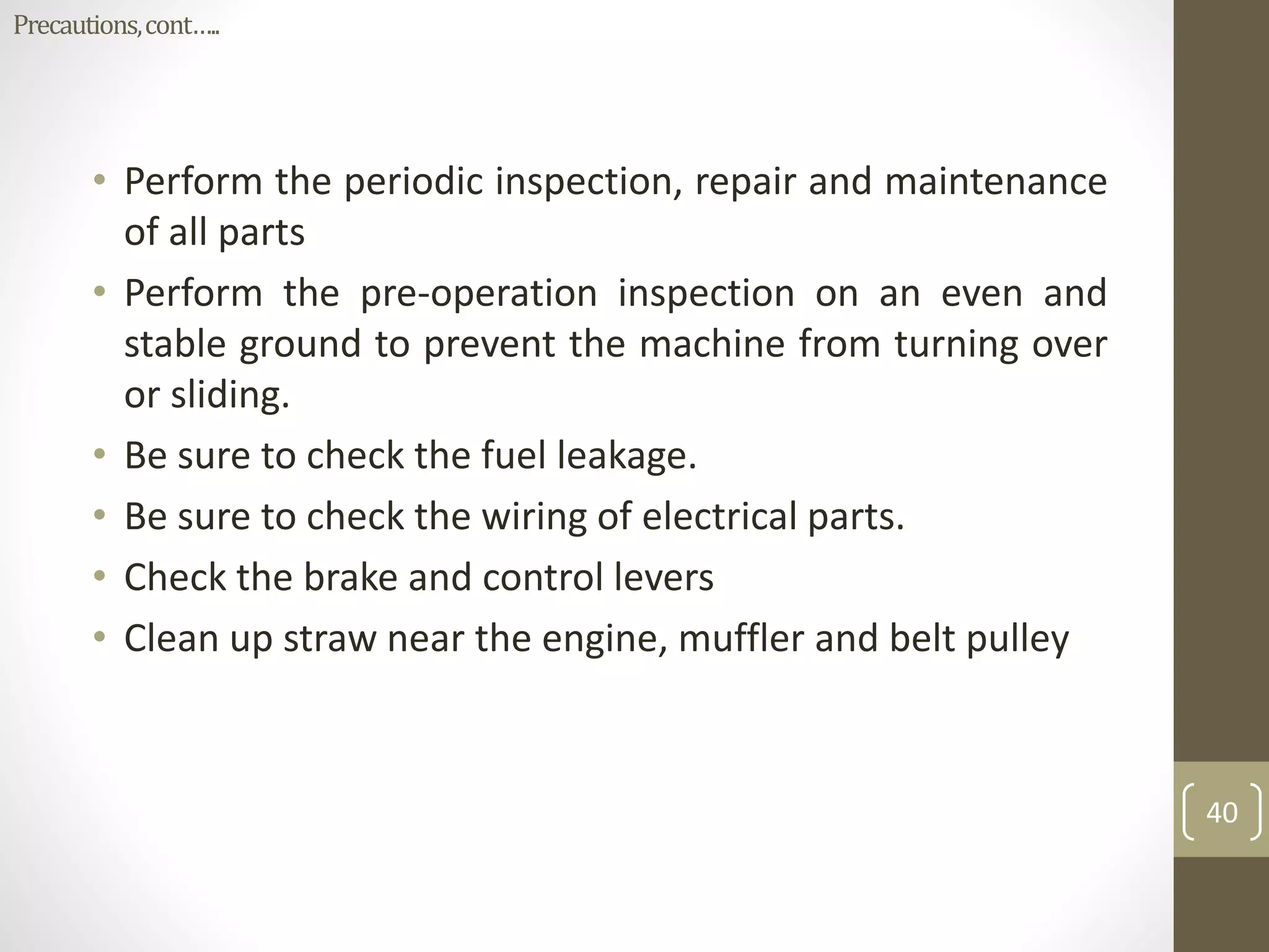 Losses and adjustment in combine harvester | PPTX