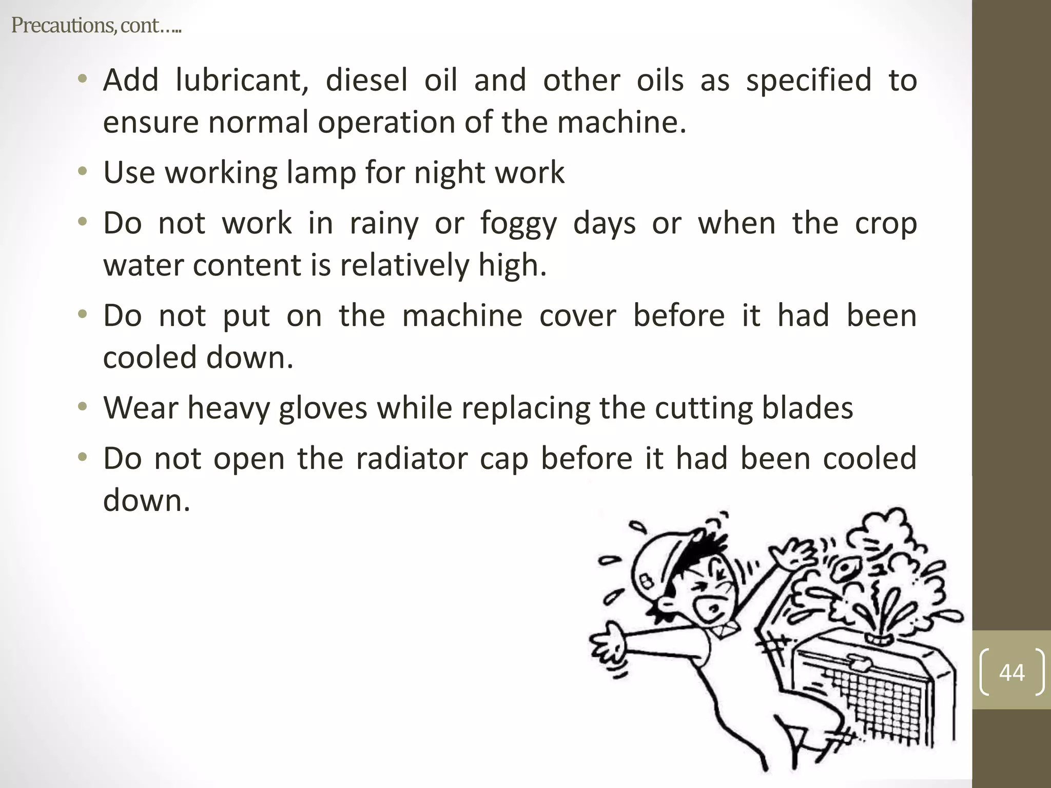 Losses and adjustment in combine harvester | PPTX