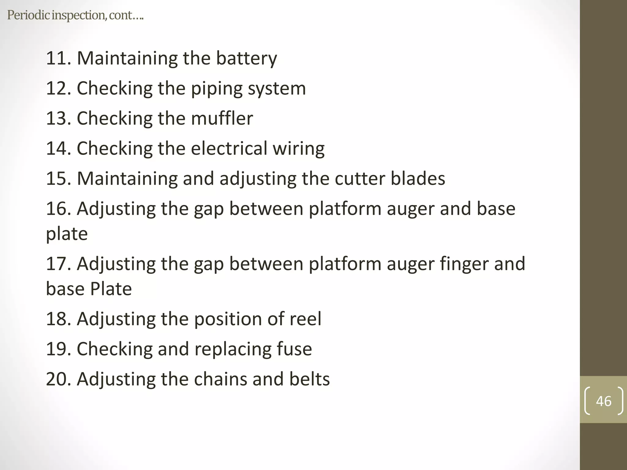 Losses and adjustment in combine harvester | PPTX