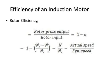 Losses in 3 phase induction motor | PPTX
