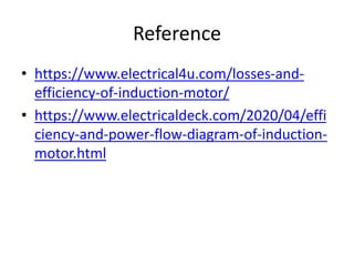 Losses in 3 phase induction motor | PPTX