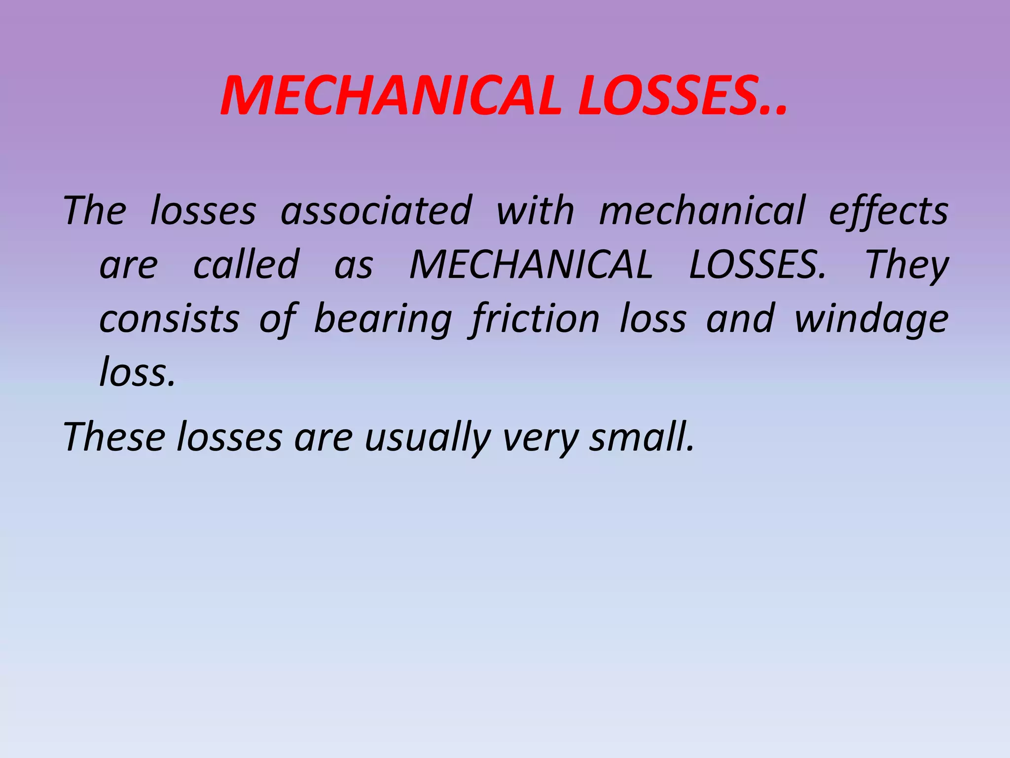 Losses in dc shunt machine | PPTX