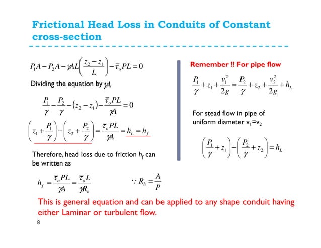 Fluid MechanicsLosses in pipes dynamics of viscous flows | PDF