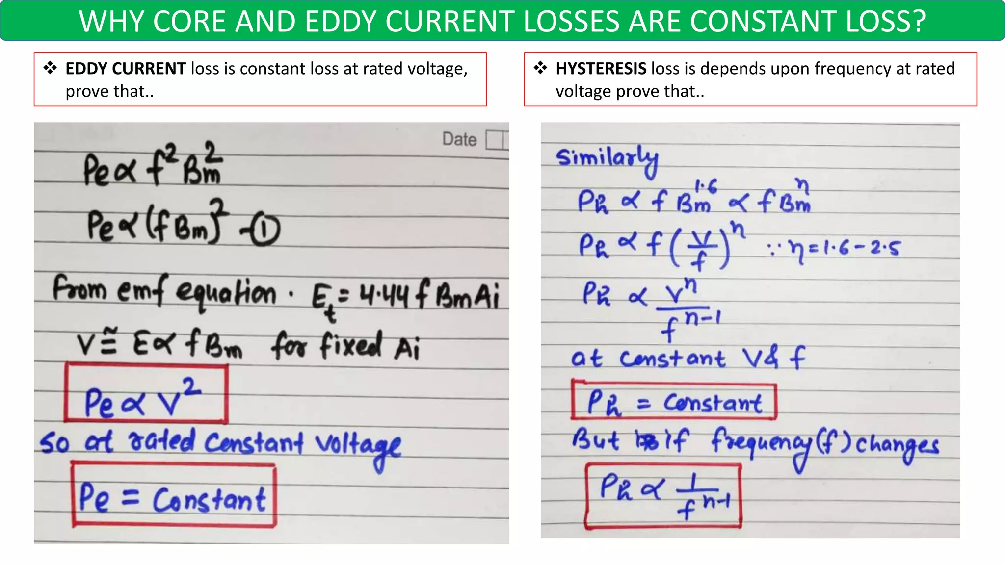 CORE LOSS,COPPER LOSS,EDDY CURRENT,HYSTERESIS LOSS OF TRANSFORMER| DAY6 ...
