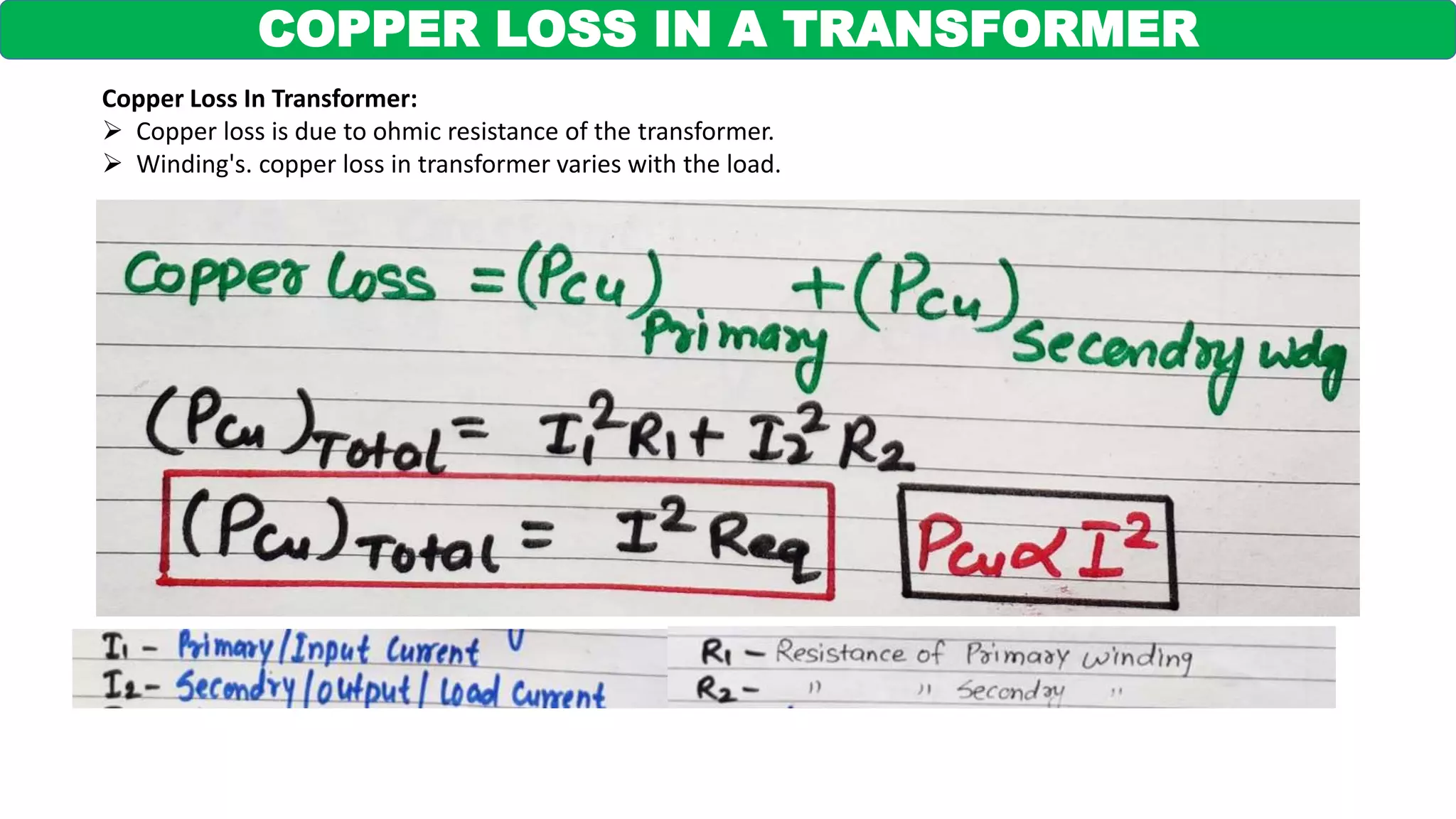 CORE LOSS,COPPER LOSS,EDDY CURRENT,HYSTERESIS LOSS OF TRANSFORMER| DAY6 ...