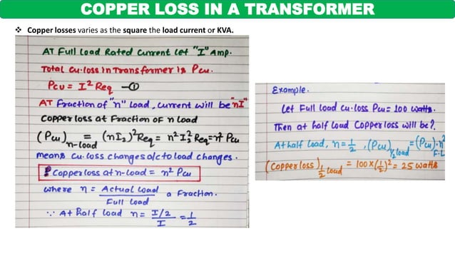 CORE LOSS,COPPER LOSS,EDDY CURRENT,HYSTERESIS LOSS OF TRANSFORMER| DAY6 ...
