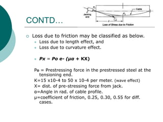 LOSSES OF PRESTRESS (Immediate and Time dependant)-DCS-II.ppt