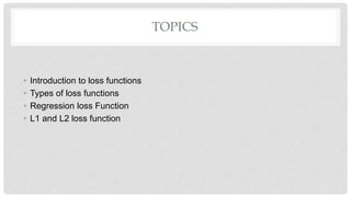 Loss Function.pptx | Web Development | Internet