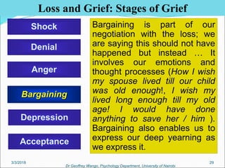 'Loss, Grief and Bereavement Coping with Loss and Grief' | PPT