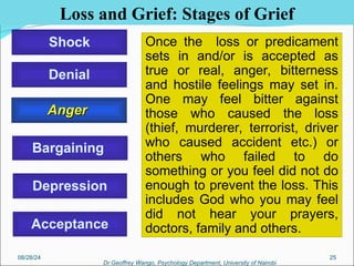 Loss, Grief and Bereavement Coping with Loss and Grief.ppt