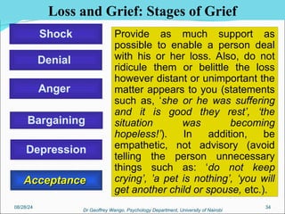 Loss, Grief and Bereavement Coping with Loss and Grief.ppt