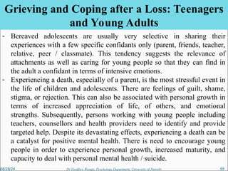 Loss, Grief and Bereavement Coping with Loss and Grief.ppt