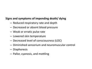 Loss, Grief and Death.pptx care for patients | PPTX