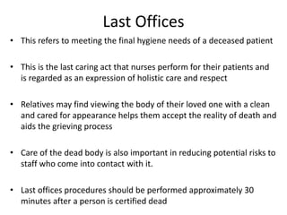 Loss, Grief and Death.pptx care for patients | PPTX