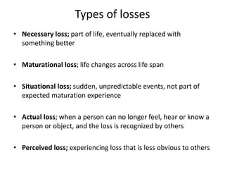 Loss, Grief and Death.pptx care for patients | PPTX