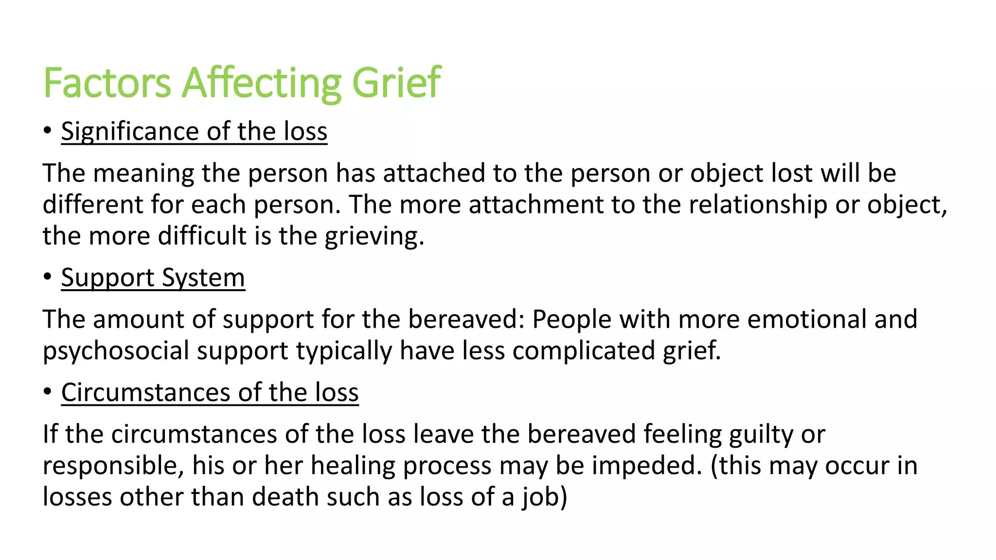 Loss,Grief & Stages of grief | PPT