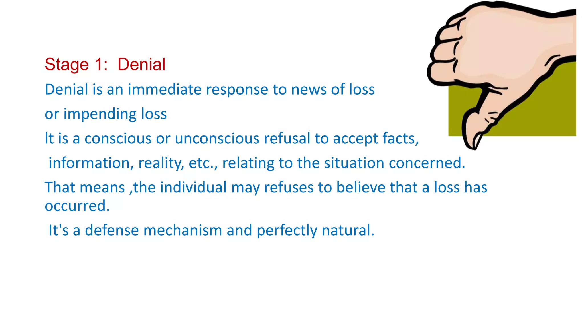 Loss,Grief & Stages of grief | PPT