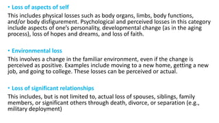 Loss,Grief & Stages of grief | PPT