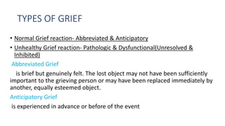 Loss,Grief & Stages of grief | PPT