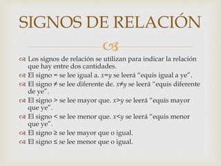 Los signos en las matemáticas | PPTX