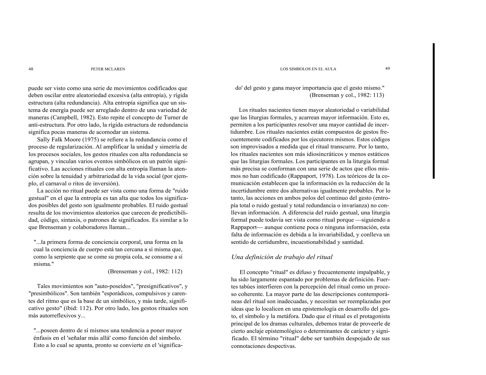 Los simbolos de el aula y las dimensiones rituales de la escolaridad | PDF