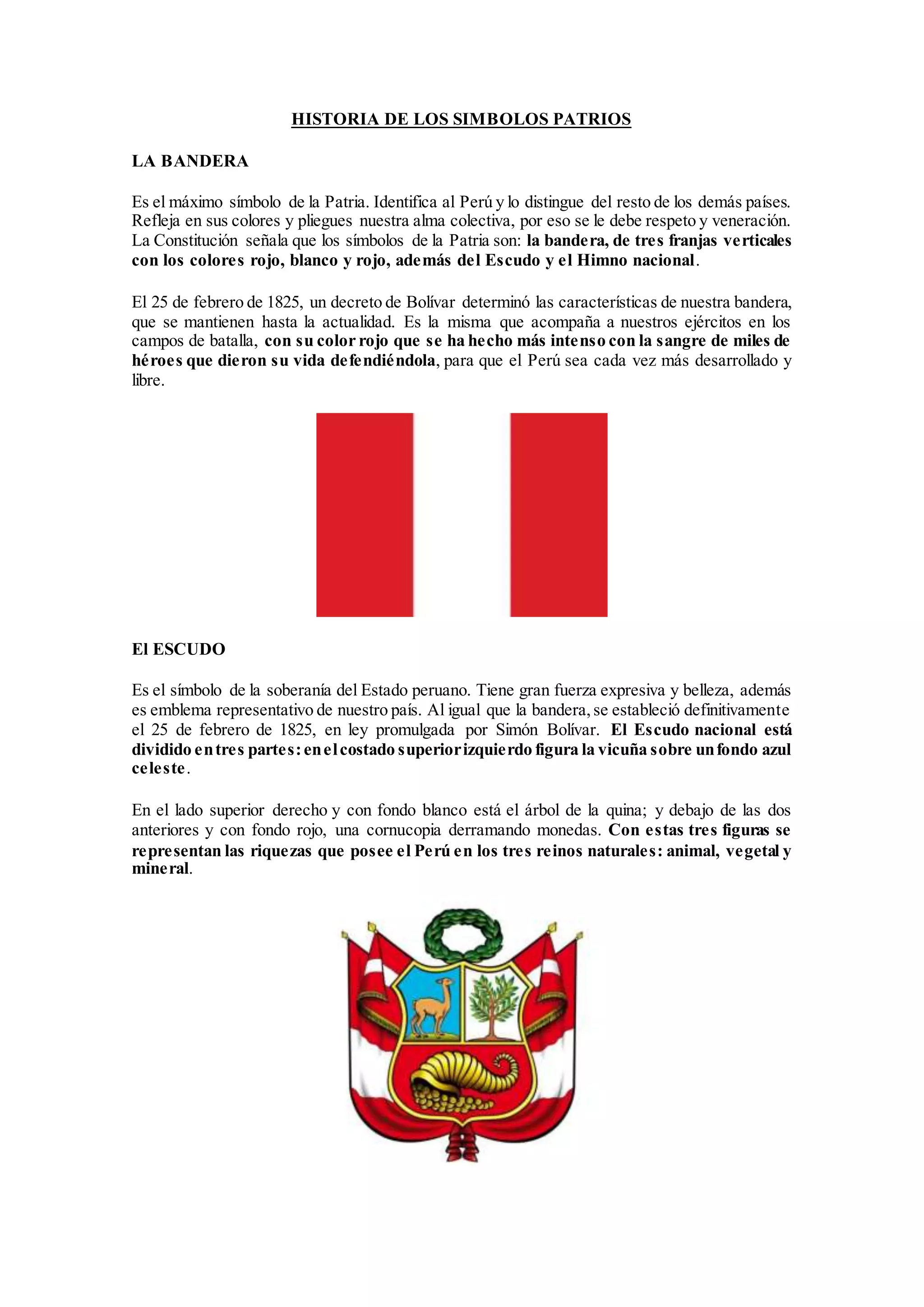 Los simbolos patrios | DOCX