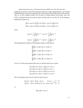 Lossless image compression using new biorthogonal wavelets | PDF