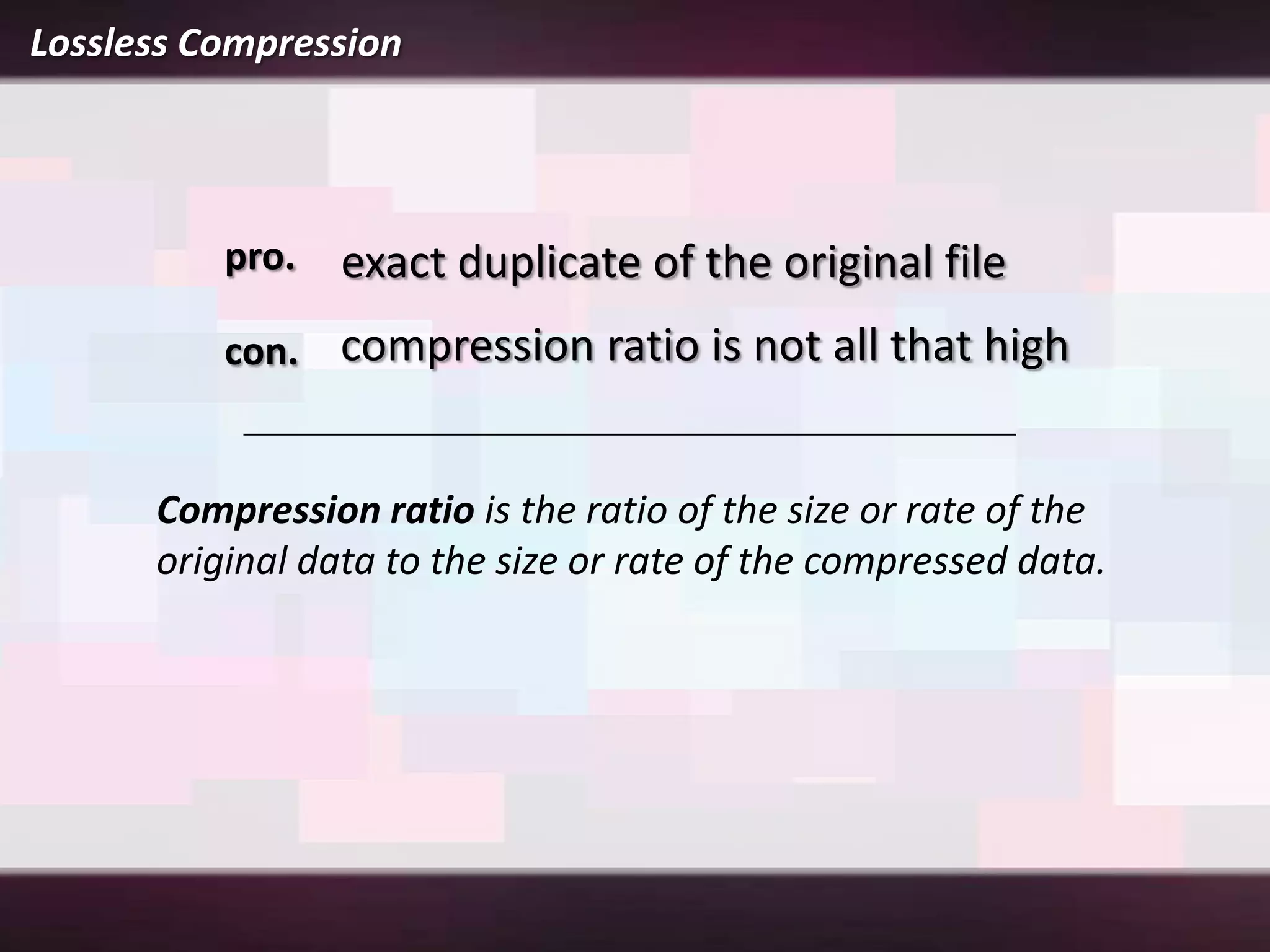 Lossless Compression | PPTX